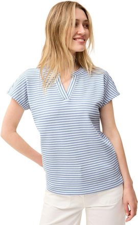 Cecil Damen B323537 Gestreifte Strukturshirt, Deep Pastel Blue, XL