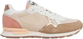 Pepe Jeans London Brit Mix W, Baskets Femme, Marron (Beige Sable), 7