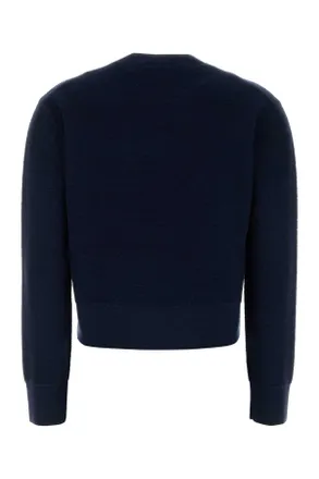 Tory Burch Womens Navy Blue Wool Blend Sweater Exterior: Polyester Maglieria