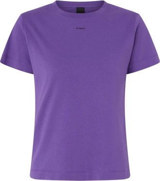 Pinko Pinko, Femme, Tops, Violet, Taille: 38 FR Basico T-Shirt