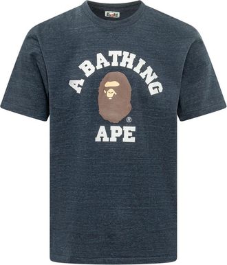 A Bathing Ape A Bathing Ape, Homme, Tops, Bleu, Taille: M College Tee