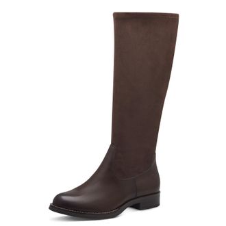 Tamaris COMFORT Damen Hohe Stiefel ohne Absatz mit Rei&szlig;verschluss Elegant, Braun (Chestnut), 37 EU