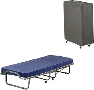 Talamo Italia Lit Pliant Venera, Lit de Camp à 15 Lattes, Matelas Inclus, Lit bébé Peu encombrant, 100% Made in Italy, 80x190h39 cm, Housse Incluse