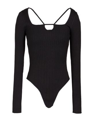 8 by YOOX RIBBED-KNIT LONG SLEEVE BODYSUIT