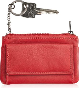 Josephine Osthoff Josephine Osthoff - Schlüsseletui ALLESDABEI Schlüsseltasche Schlüsselringetui Echtleder mit Kreditkarten-RFID-Schutz Doppelnaht Münzfach 1 Kartenfach