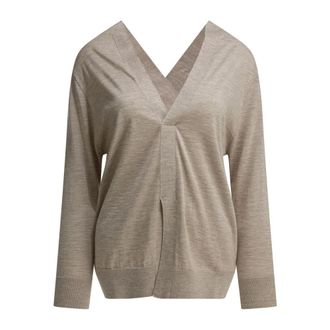SA SU PHI Kaschmir-Pullover mit V-Ausschnitt - - Knitwear - Damen - Beige - XS