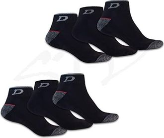 Dickies WORK SNEAKERS Lot de 6 paires de chaussettes de sport pour baskets de travail Taille 39-50, 6 paires de gants noirs., 39-42