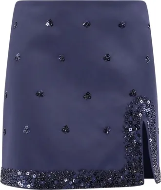 Semicouture Mini Jupe - Femme - Jupes - Bleu - Taille: 42 FR