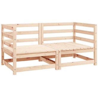 vidaXL Garten-Ecksofas 2 Stk. Massivholz Kiefer Vidaxl