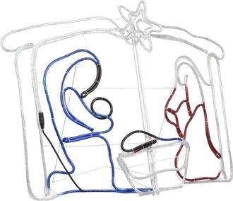 vidaXL Weihnachtskrippe Weihnachtsdekoration 240 LEDs 116x41x87 cm vidaXL