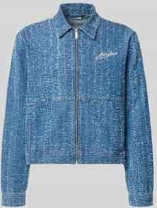 Karl Kani Regular Fit Jacke in Denim-Optik mit Strukturmuster