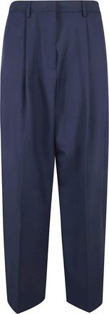 Fabiana Filippi Femme, Pantalons, Bleu, Taille: 40 FR Pantalon Fluide Techno-Tailored