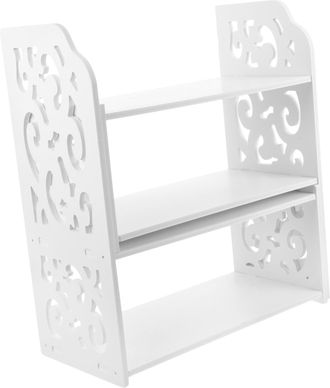 Cabilock Verstellbares Holz B&uuml;cherregal Schreibtisch Organizer mit Gro&szlig;er Kapazit&auml;t Umweltfreundlich und Leicht Montierbar Multifunktional f&uuml;r B&uuml;ro Studentenwo