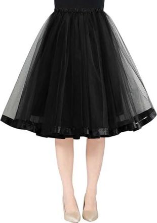 Generic Jupe Tulle Femme Tutu Jupe Jupes Femme Arc-en-Ciel Mi-Longue - Boh&egrave;me Fluide en Tulle A-Line pour &Eacute;t&eacute;, Plage Ou &Eacute;v&eacute;nements Festifs