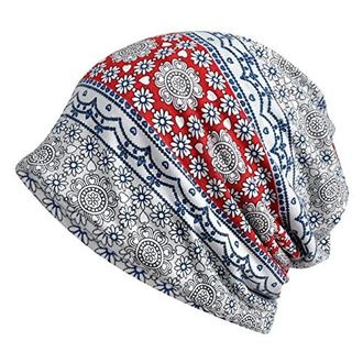 Generic Bonnet Slouchy Beanie pour Femme - Couvre-chef pour Chimioth&eacute;rapie en Coton Bonnet de Nuit Turban Couvre-chef Foulard Musulman pour Femmes Hommes Blan
