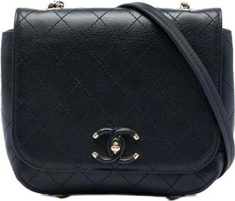 Chanel Sac bandouli&egrave;re vintage doccasion - Femme - Pre-owned - Noir - Taille: ONE Size