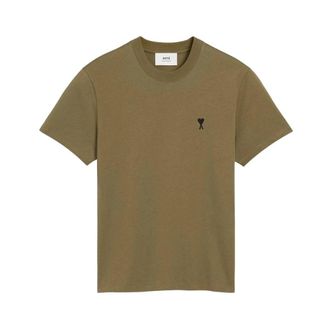 Ami Contrasted De Coeur T-shirt - - Tops - Herren - Gr&uuml;n - XS