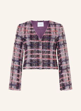 Rich & Royal Boucl&eacute;-Blazer Mit Glitzergarn lila