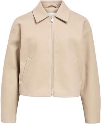 Object Short Jacket Objpolly Noos Veste Courte L/S, Taupe, Numeric_36 Femmes