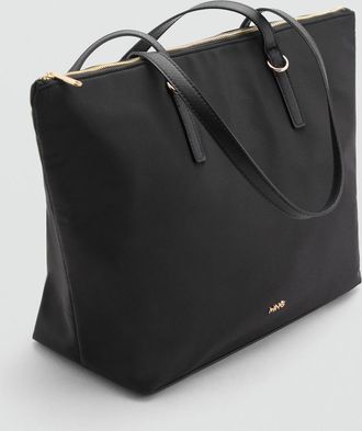 Mango Shopper-Bag aus Nylon schwarz - Damen - Einheitsgröße - MANGO