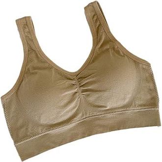 Generic Lot de 2 soutiens-gorge Raus Land en latex avec bonnets fixes de grande taille, doux et doux pour la peau, confortables pour le corps., kaki, B