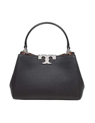 Tory Burch Tory Burch Hobo Bags - Eleanor Mini Satchel In Hammered Leather Black - Gr. unisize - in Schwarz - f&uuml;r Damen