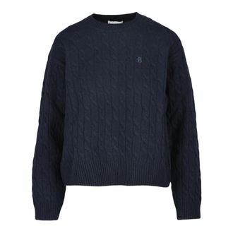 Ballantyne Woll Rundhals Pullover Sweater - - Knitwear - Damen - Schwarzk - L