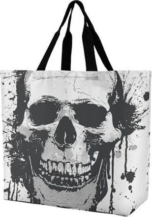 Generic Graphique De Cr&acirc;ne Simple Sac Courses Imperm&eacute;able Sacs D&eacute;contract&eacute; Sac Fourre-Tout Pour Universit&eacute; Gym Quotidienne