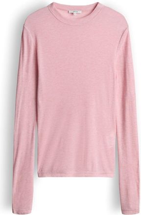 OPUS Damen Langarmshirt | SEFEMINA Slim Longsleeve im Tencel Wollmix Coral Blush, 40