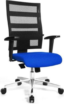 Topstar Topstar X-Pander 959TT380, Bürostuhl, Schreibtischstuhl, inkl. höhenverstellbare Armlehnen, Netzbezug, Bezugsstoff, blau/schwarz