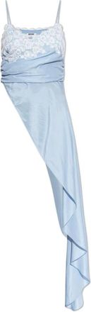 Moschino Femme, Tops, Bleu, Taille: 38 FR Top asym&eacute;trique en satin