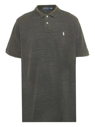 Ralph Lauren polo en coton &agrave; logo brod&eacute; - Gris