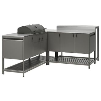 IKEA B&Aring;TSK&Auml;R Au&szlig;enk&uuml;che m Kohlegrill+Bartisch