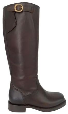 Frye Frye Campus Bottes d&eacute;quitation hautes &agrave; talon bas pour femme, design &eacute;l&eacute;gant en cuir, chaussures confortables de style &eacute;questre, Bourbon - Mont Blanc,