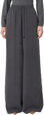 Max Mara Femme, Pantalons, Bleu, Taille: 34 FR Pantalon ample &agrave; cordon de serrage