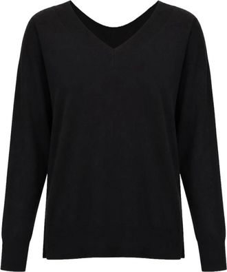 SOLOTRE Femme, Pulls, Noir, Taille: 44 FR Maille col V