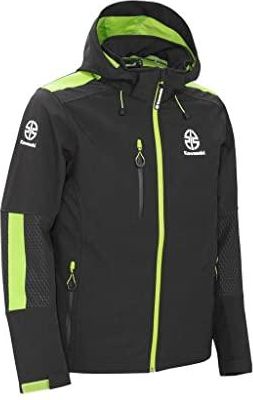 Kawasaki SPORTS Veste Softshell, Noir/vert, XL