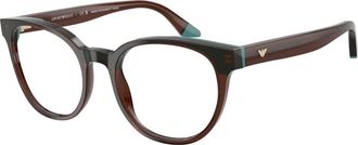 Emporio Armani Femme, Accessoires, Brun, Taille: 52 MM Lunettes Ea3274 en Bleu