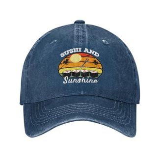 Generic Sushi Et Soleil Unisexe Trucker Caps Soft Casquette De Baseball R&eacute;glable Chapeau De Cowboy pour Tennis Toutes Les Saisons Voyage