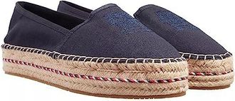 Tommy Hilfiger Femme TH Embroidered Flatform FW0FW07014 Espadrilles, Bleu (Space Blue), 39 EU