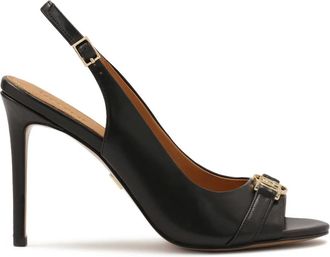 Kazar Femme, Chaussures, Noir, Taille: 40 EU Sandales noires avec monogramme