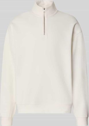 HUGO BOSS Regular Fit Troyer aus Baumwoll-Mix Modell Dalizip