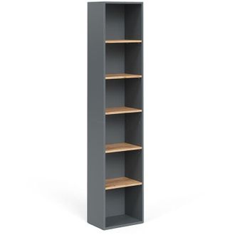 Vicco Hochschrank Viktor, Anthrazit/Goldkraft Eiche, 40.2 x 188.6 cm