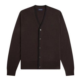 Fred Perry Klassischer Cardigan - - Knitwear - Herren - Braun - M
