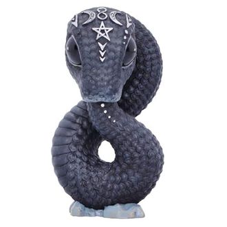 Nemesis Now Cult Cuties Ouroboros Schlange 9,6 cm, Harz, schwarz, Ouroboros okkulte Schlangenfigur, gruselig entzückende Schlangenfigur, Schlangengeschenk, in fei