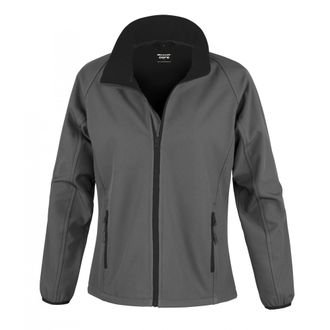 Result Damen Core, bedruckbare Softshelljacke Jacke, Grau (Cha/Blk), 44