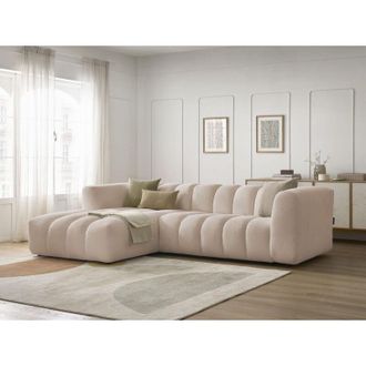 BOBOCHIC Bobochic - Canap&eacute; dangle fixe talia tissu chin&eacute; Angle gauche Beige