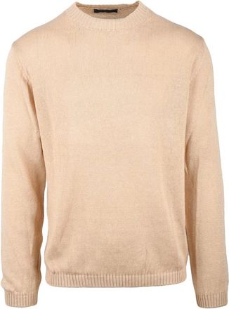 Daniele Fiesoli Homme, Pulls, Beige, Taille: L Maglioncino Girocollo