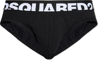 Dsquared2 Homme, Sous-v&ecirc;tements, Noir, Taille: XS Cotton Briefs with Logo