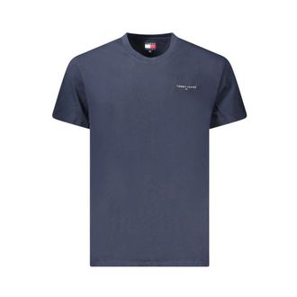 Tommy Hilfiger Blau Baumwolle Herren T-Shirt - - Tops - Herren - Blau - S